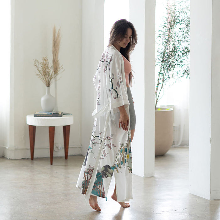 Spring Floral Kimono Robe - Long | KIM+ONO – kimandono.com