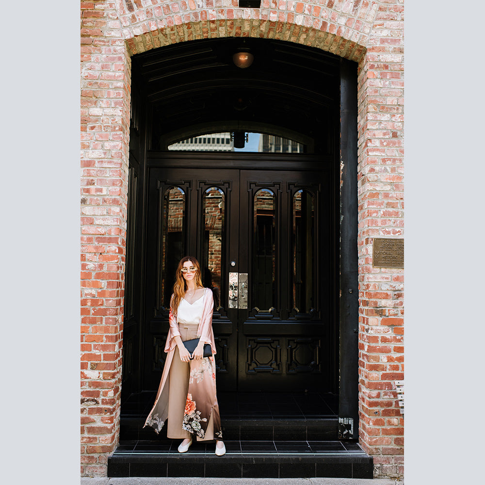 Botan Kimono | Long Silk Kimono Dressing Gown | KIM+ONO – kimandono.com