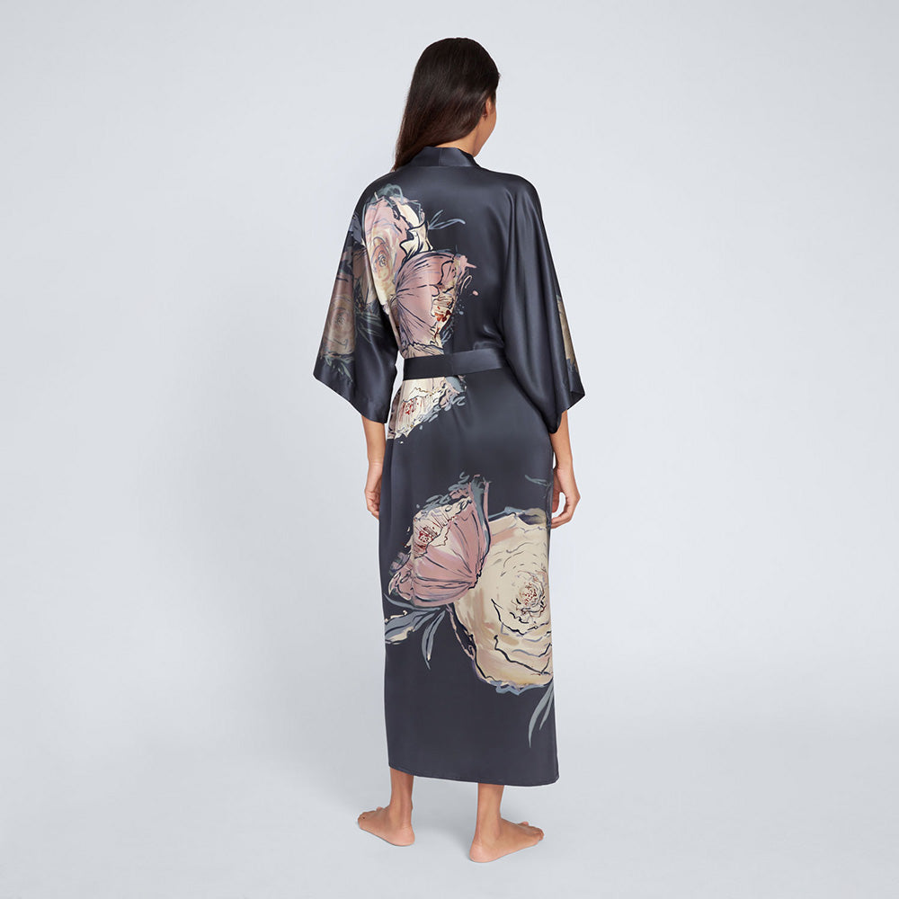Jia Washable Silk Long Lightweight Kimono Robe | KIM+ONO – kimandono.com