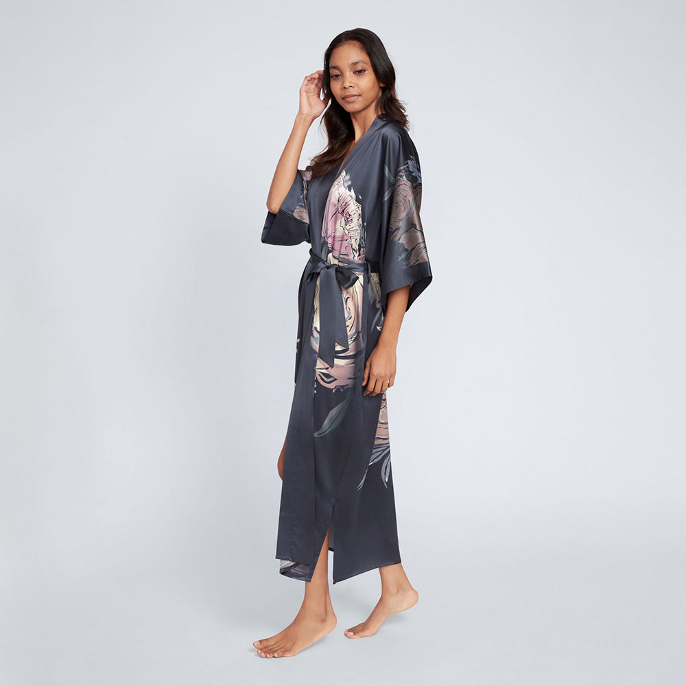 Jia Washable Silk Long Lightweight Kimono Robe | KIM+ONO – kimandono.com