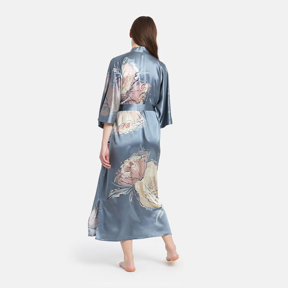 Jia Washable Silk Long Lightweight Kimono Robe | KIM+ONO – kimandono.com