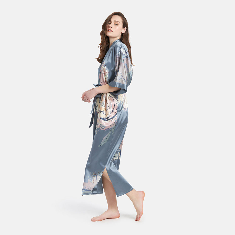 Jia Washable Silk Long Lightweight Kimono Robe | KIM+ONO – kimandono.com