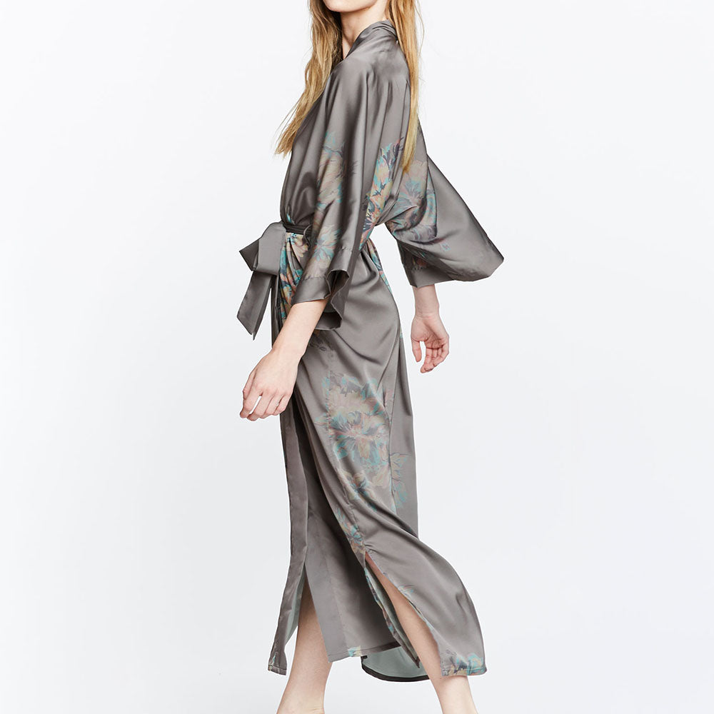 Fura Long Floral Kimono Robe Cover-Up | KIM+ONO