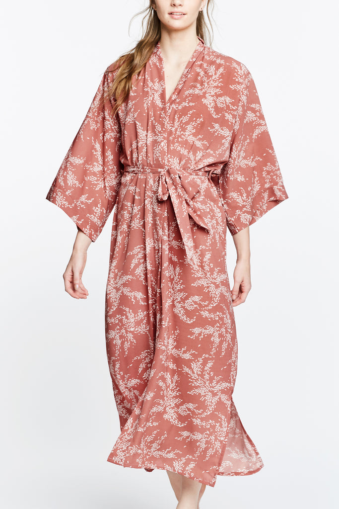 Kae Long Kimono Robe | Semi Sheer Kimono Robe – kimandono.com