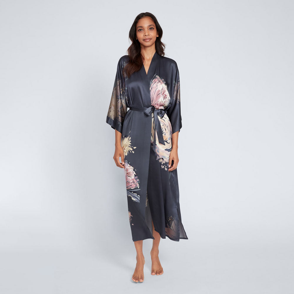 Jia Washable Silk Long Lightweight Kimono Robe | KIM+ONO – kimandono.com